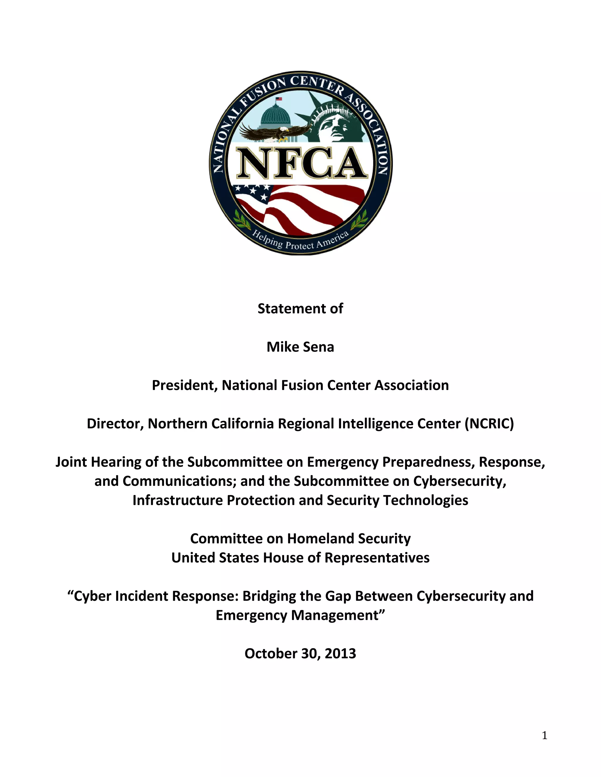 NCRIC Analysis of Cyber Security Emergency Management | PDF