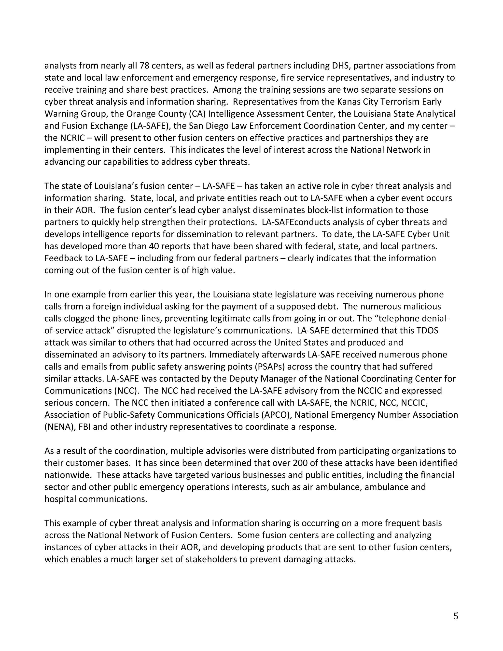 NCRIC Analysis of Cyber Security Emergency Management | PDF