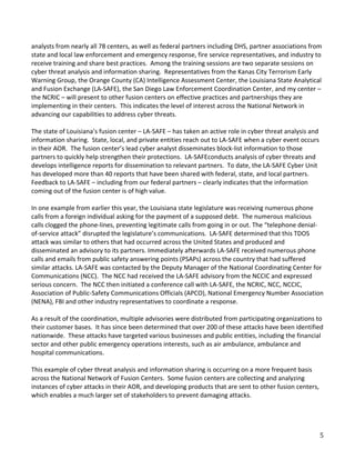 NCRIC Analysis of Cyber Security Emergency Management | PDF