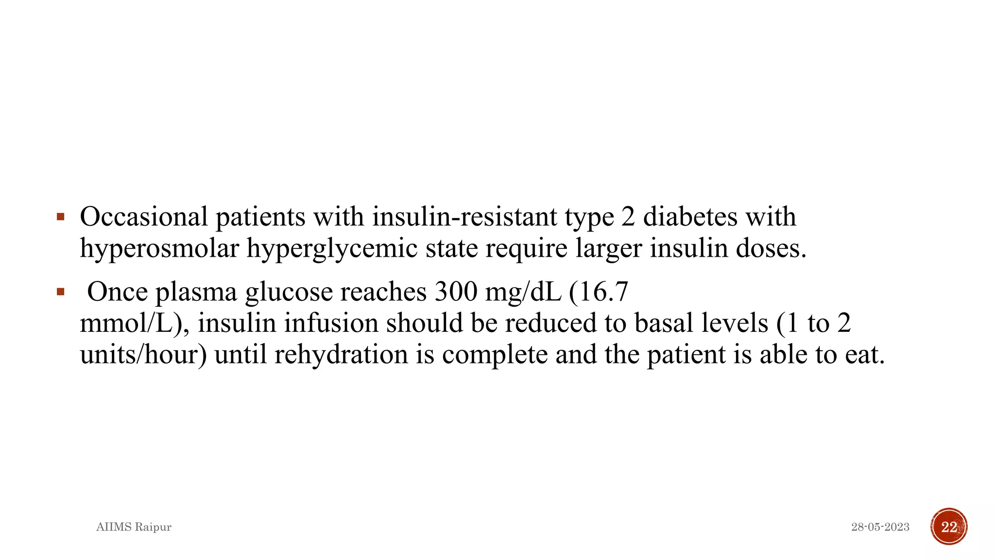 Hyperosmolar hyperglycaemic syndrome | PPTX