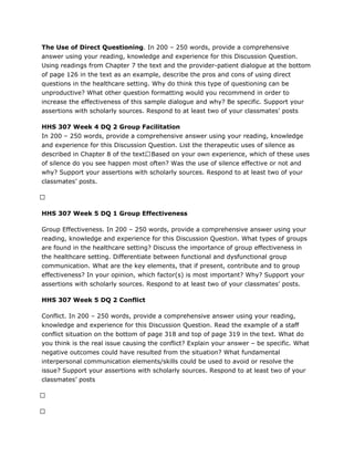 Hhs 307 complete class | PDF