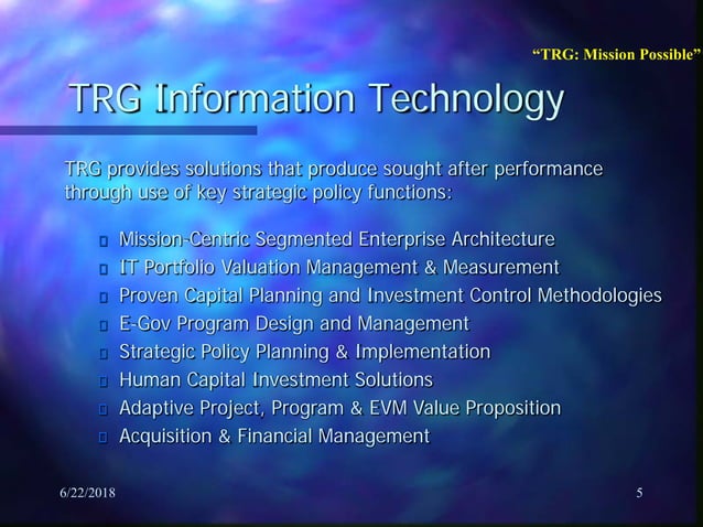 The Reddix Group: Integrated Enterprise IT Governance | PDF