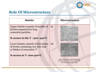 Indian Rail Steel- Pearlitic and Bainitic Rails and comparision | PPTX