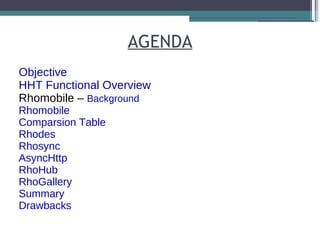 Rhomobile and HHT apps | PPT