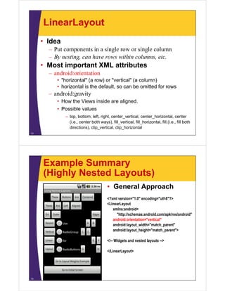 Android layouts | PDF