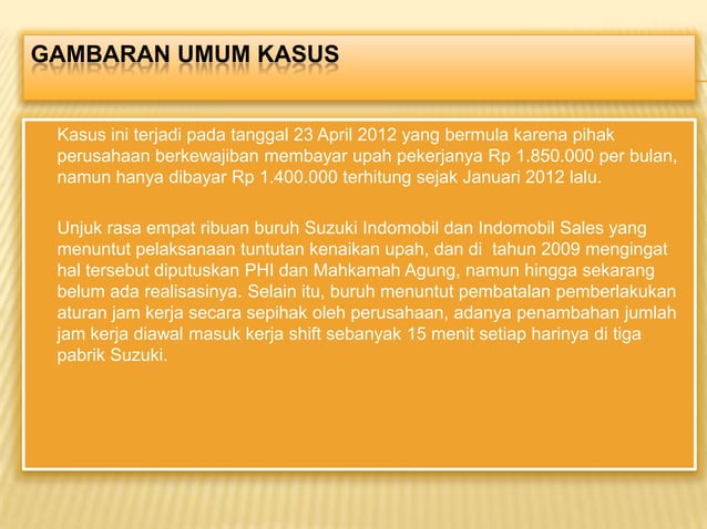 Hubungan Industrial ( Contoh Kasus ) | PPTX