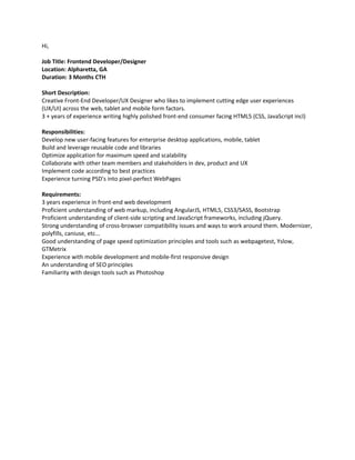 Frontend Developer/Designer | DOC