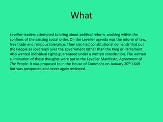 The Levellers- Damian Lavender | PPT