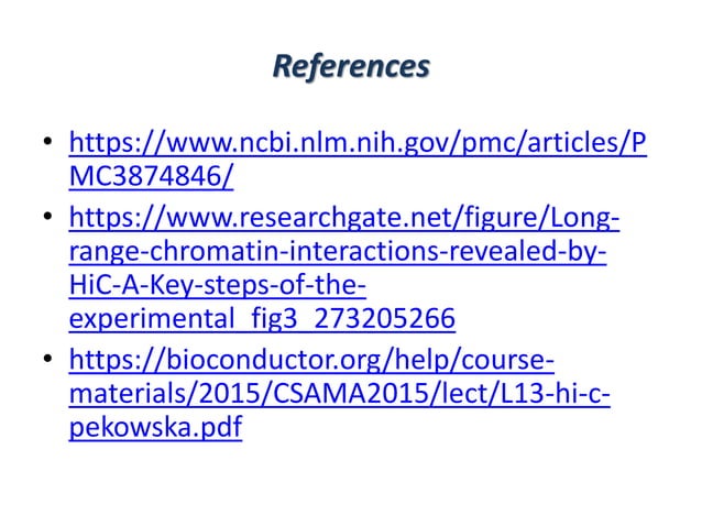 Chromatin Conformation Capture Pdf Chemistry Science