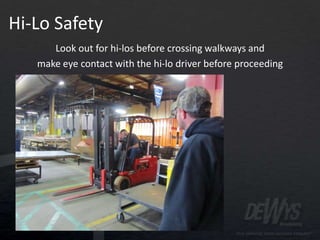 DeWys Mfg. Hi-Lo Safety Tips | PPT