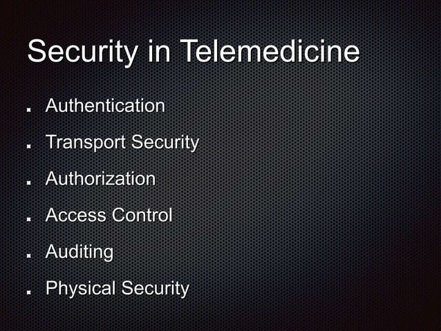 Hi security in telemedicine | PPSX | Internet | Computing