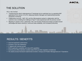 Hi-Tech Case Study: HCLT helps transform and optimize a heterogeneous ...