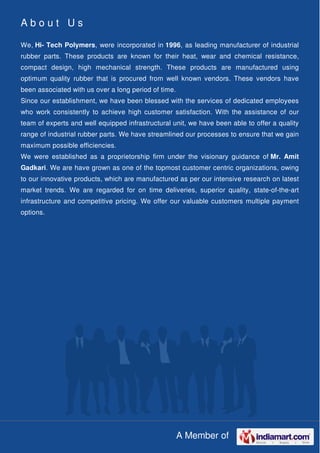 Hi tech-polymers-vasai | PDF | Chemistry | Science