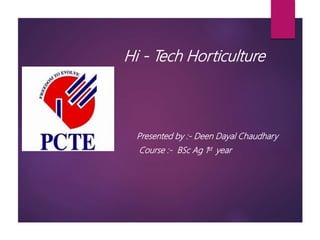 Hi tech horticulture | PPTX