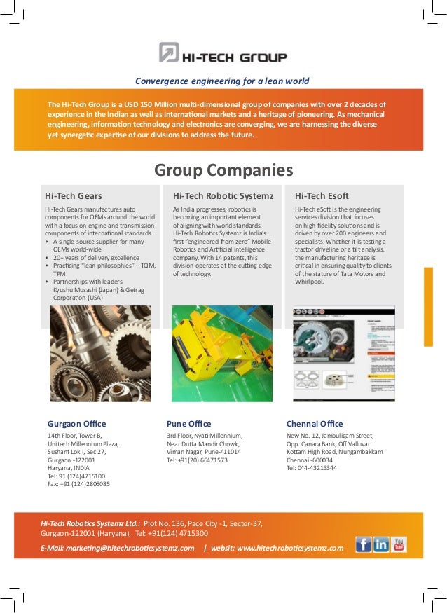 Hi-Tech Robotic Systemz Ltd., Pune, Industrial Automation & Engineeri…