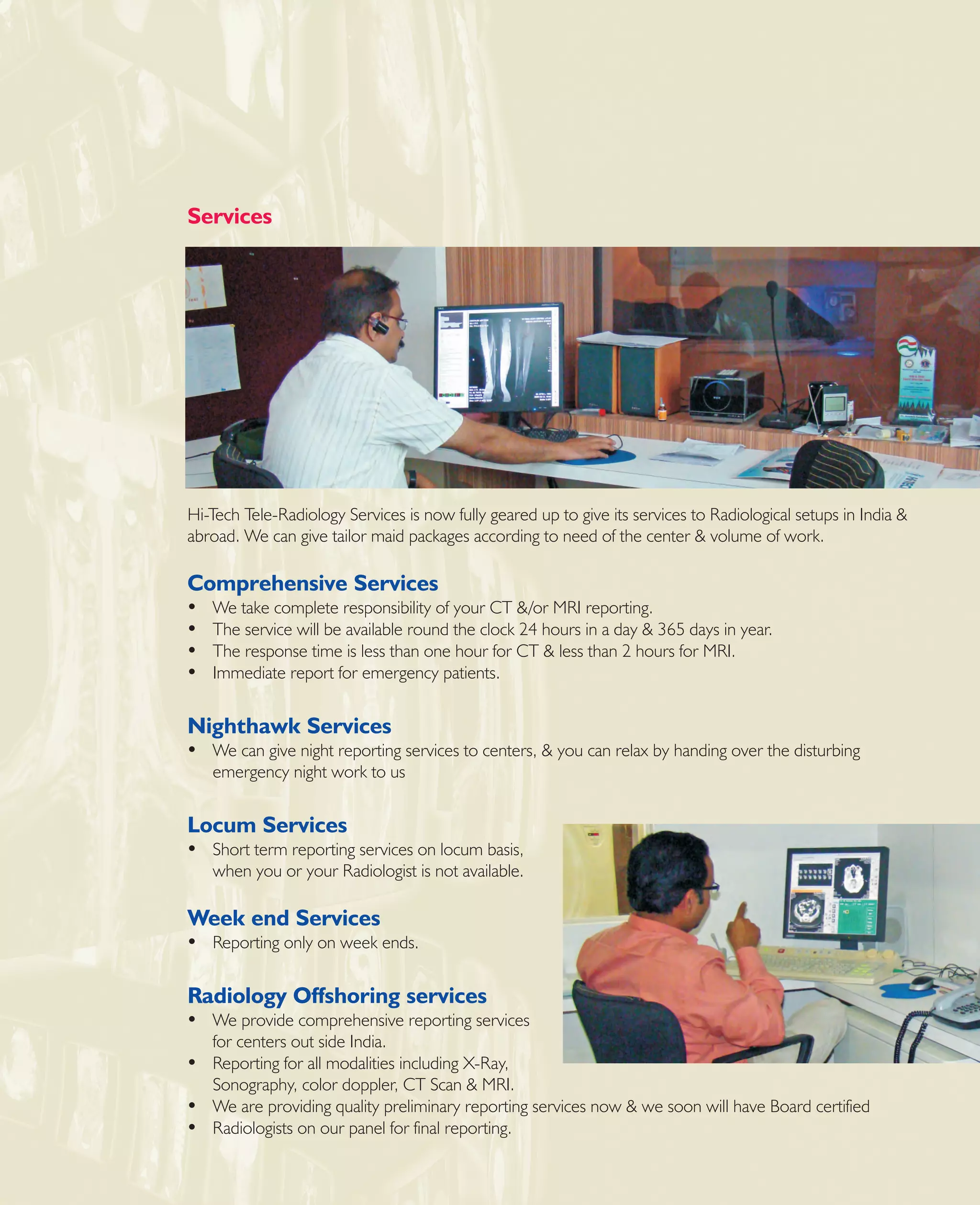 Hi tech tele-radiology_brochure | PDF