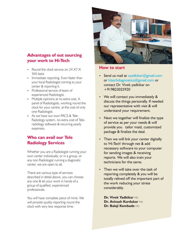 Hi tech tele-radiology_brochure | PDF