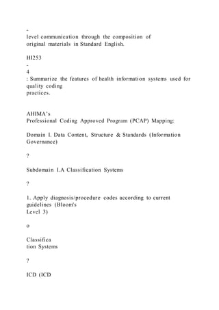 HI253 Medical Coding IUnit 6 Assignment Instructions | DOCX
