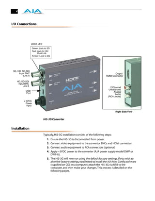 AJA Hi5-3G | PDF
