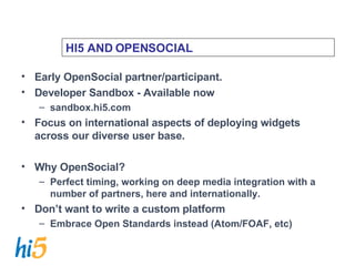 Hi5 Open Social | PPT