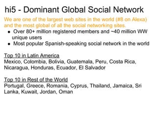 hi5 Platform Presentation (Google User Group) | PPT