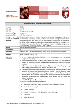 Hi5017 assignment t2 2019 2 | PDF