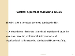 Health impact assessment | PPTX