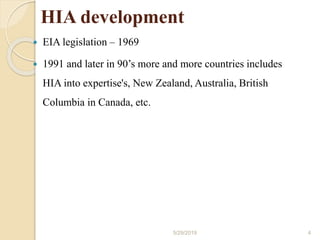 Health impact assessment | PPTX