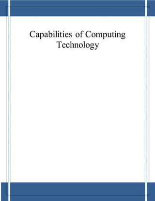 Capabilities of Computing Technology | PDF