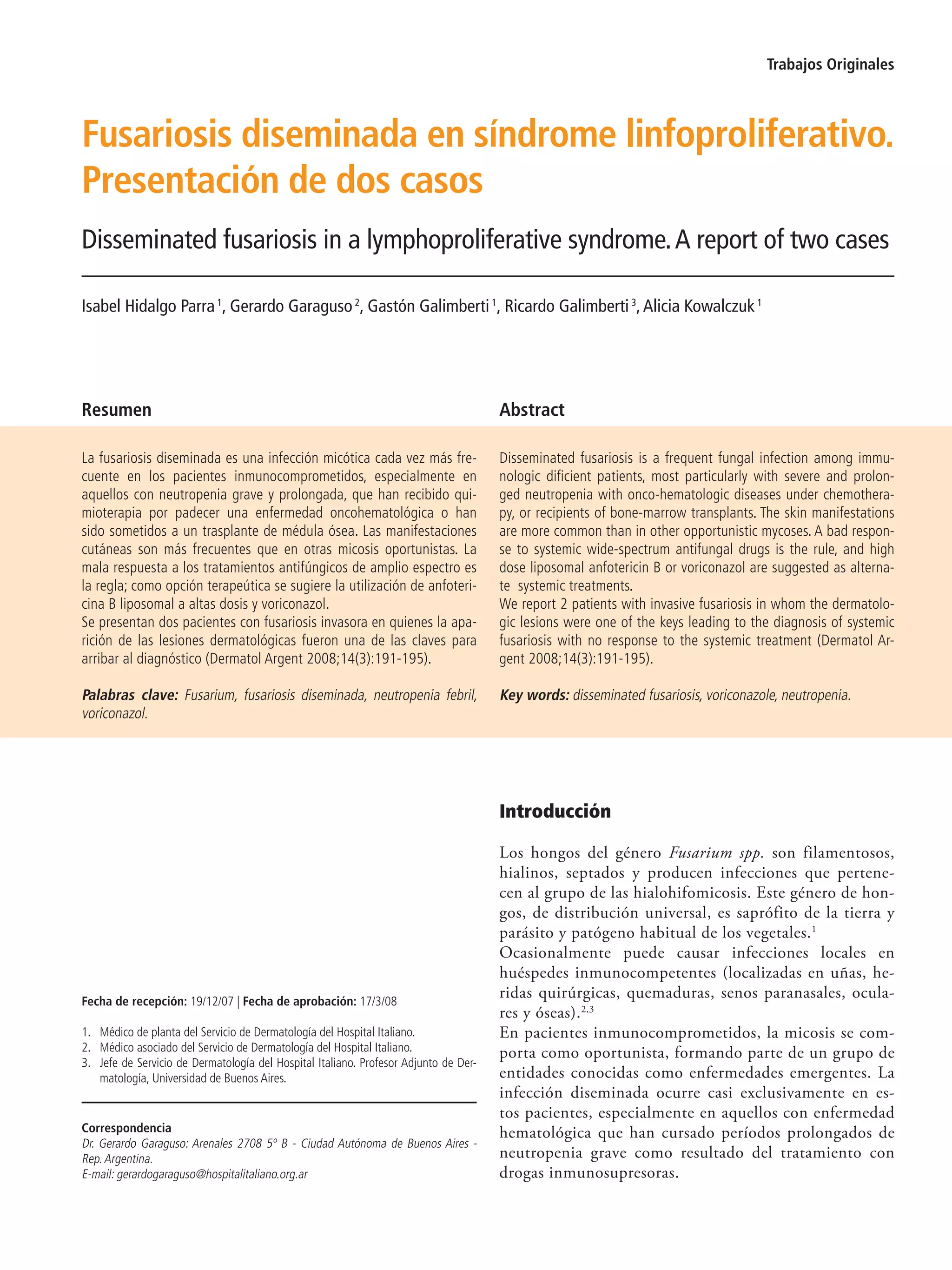 Hialohifomicosis caso 2 | PDF