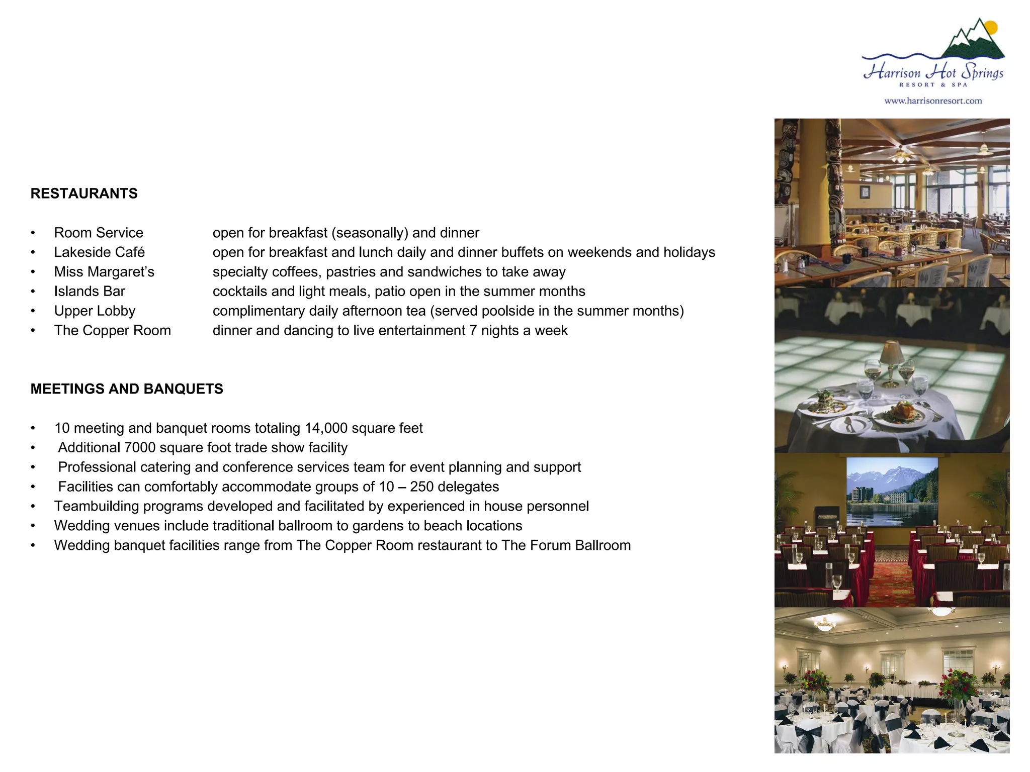 Harrison Resort Info Sheet | PPT