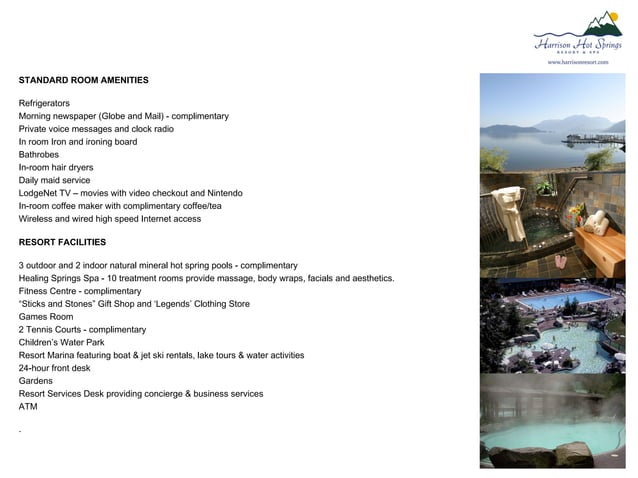 Harrison Resort Info Sheet | PPT