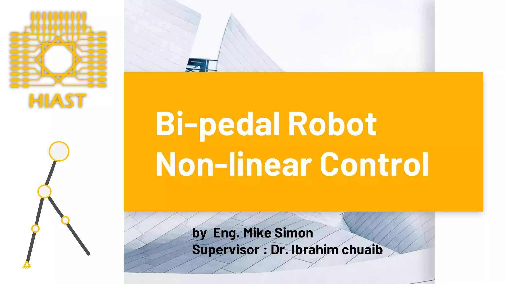 Non-linear control of a bipedal (Three-Linked) Walker using feedback Linearization. | PPT | Free ...