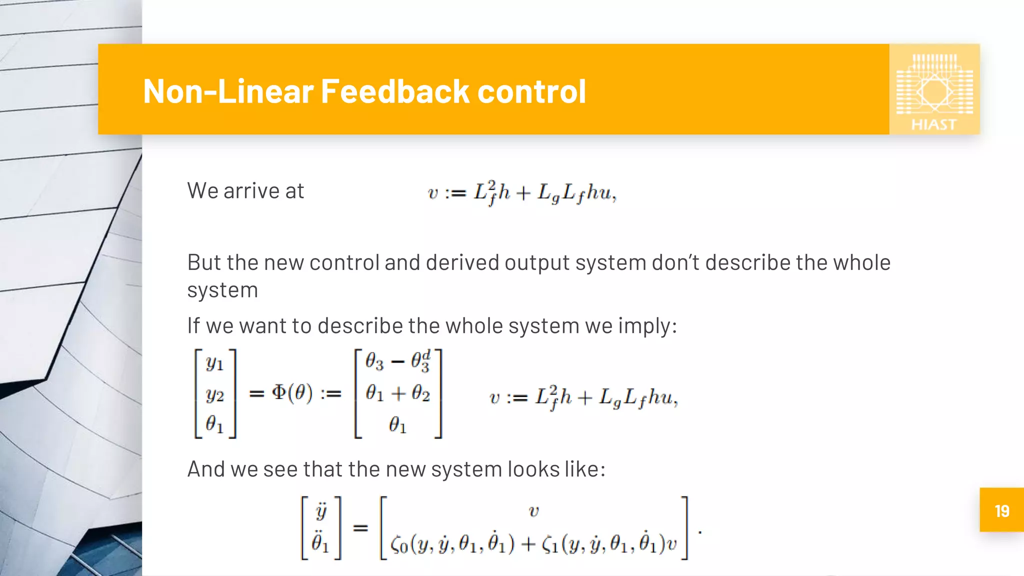 Non-linear control of a bipedal (Three-Linked) Walker using feedback Linearization. | PPT