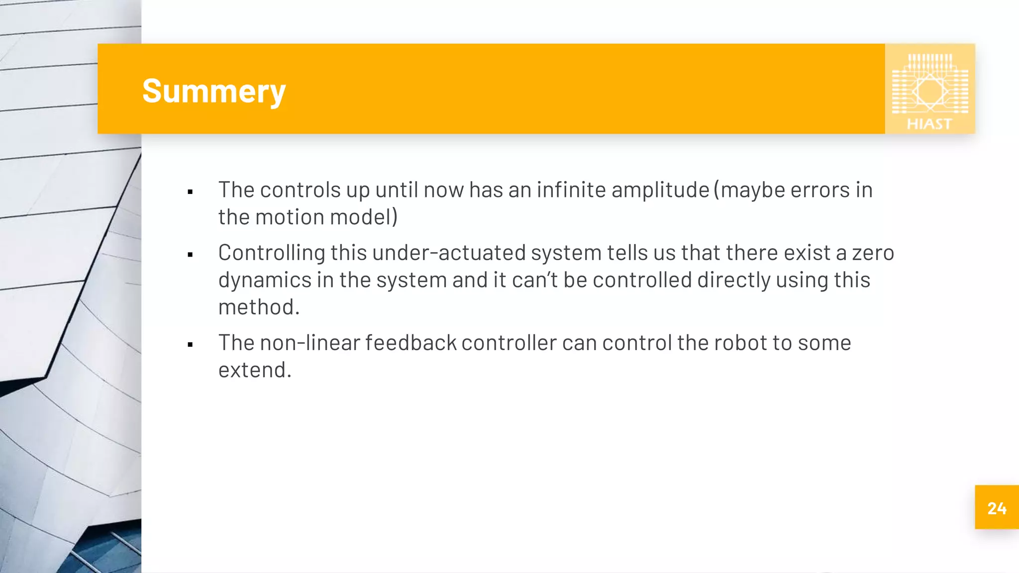 Non-linear control of a bipedal (Three-Linked) Walker using feedback ...