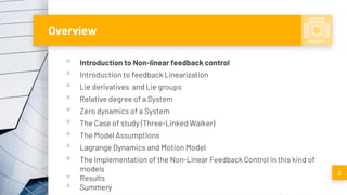Non-linear control of a bipedal (Three-Linked) Walker using feedback ...
