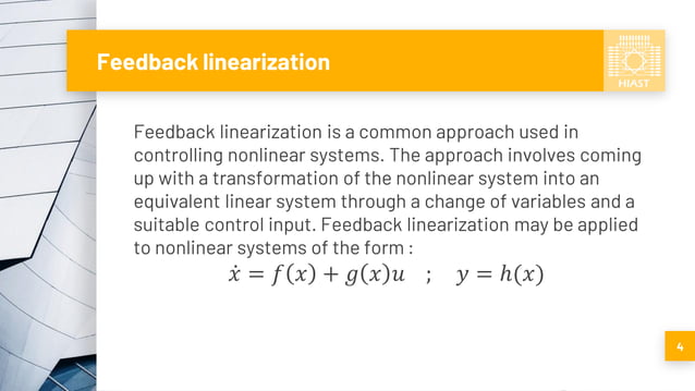 Non Linear Control Of A Bipedal Three Linked Walker Using Feedback Linearization Ppt