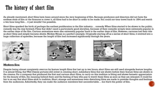 Hiatory of short film | ODP