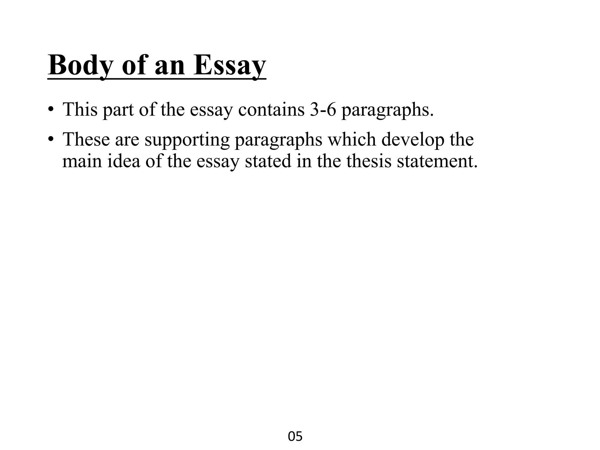 Structure of an Essay ( English Slide share) | PPT