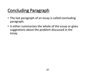 Structure of an Essay ( English Slide share) | PPT