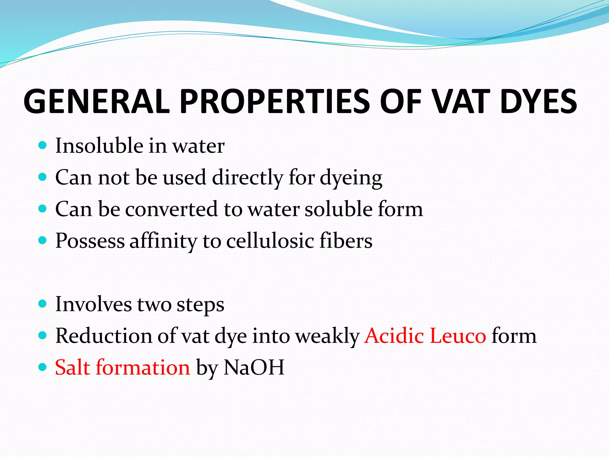 Vat Dyes | PPTX