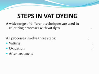 Vat Dyes | PPTX