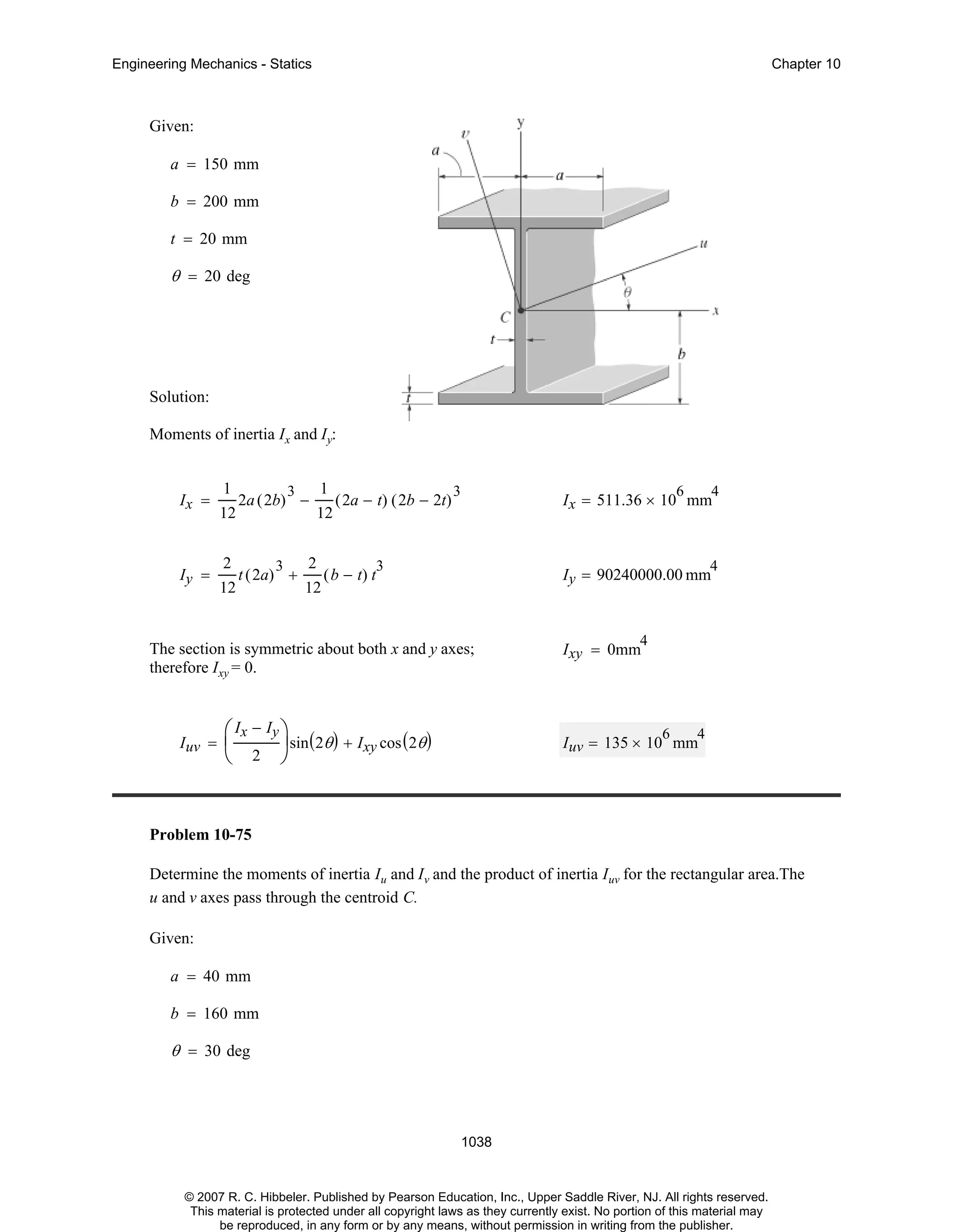Hibbeler chapter10 | PDF