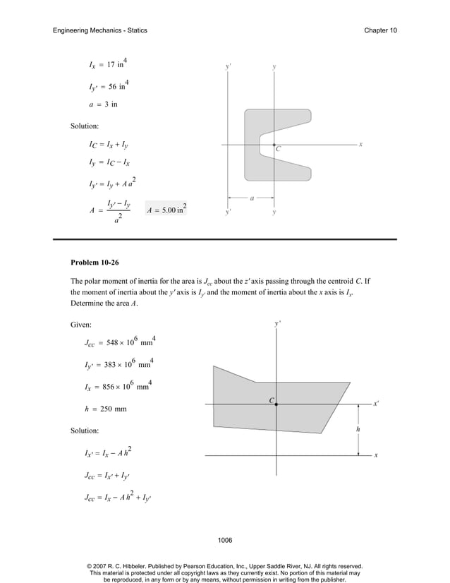 Hibbeler chapter10 | PDF