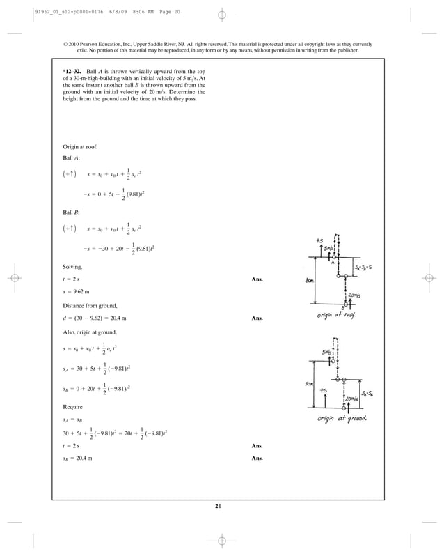Hibbeler engineering mechanics_dynamics_12th_solucionario | PDF