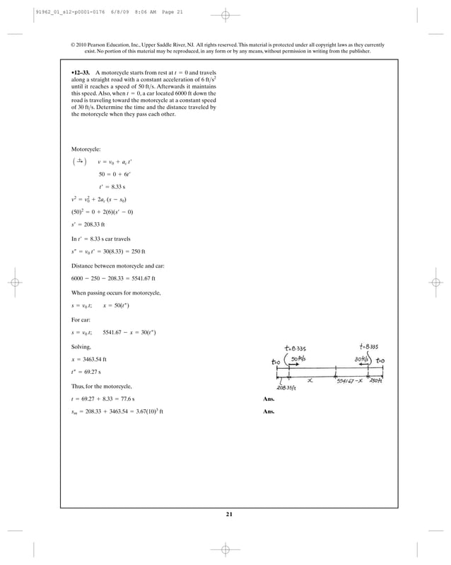 Hibbeler engineering mechanics_dynamics_12th_solucionario | PDF
