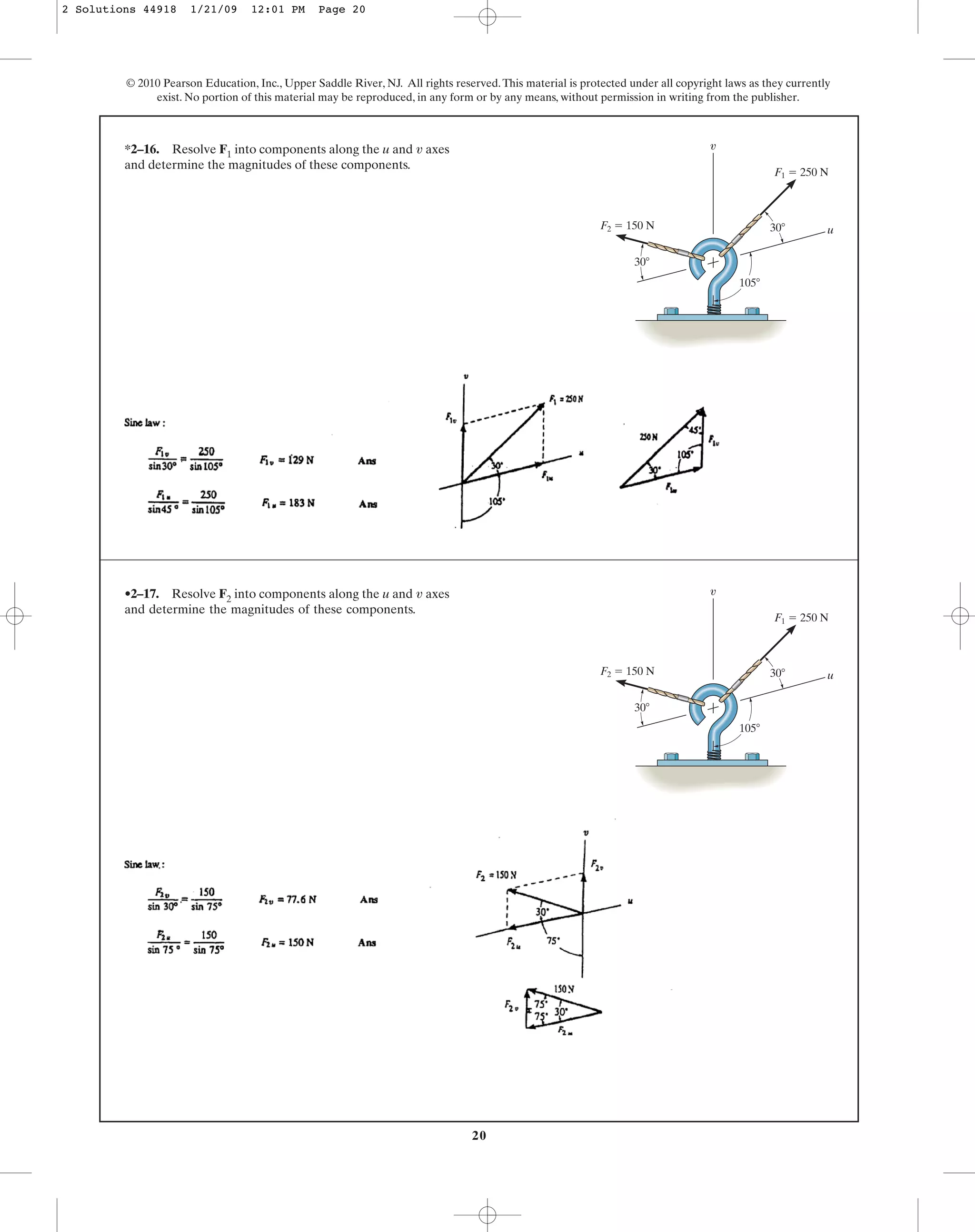 Hibbeler – Engineering Mechanics – Statics 12th Edition Solution Manual | PDF