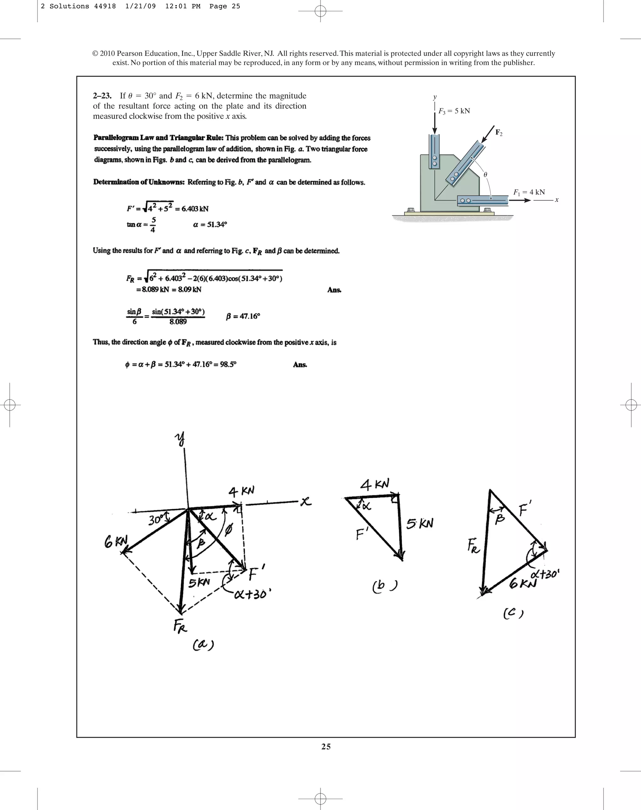 Hibbeler – Engineering Mechanics – Statics 12th Edition Solution Manual | PDF