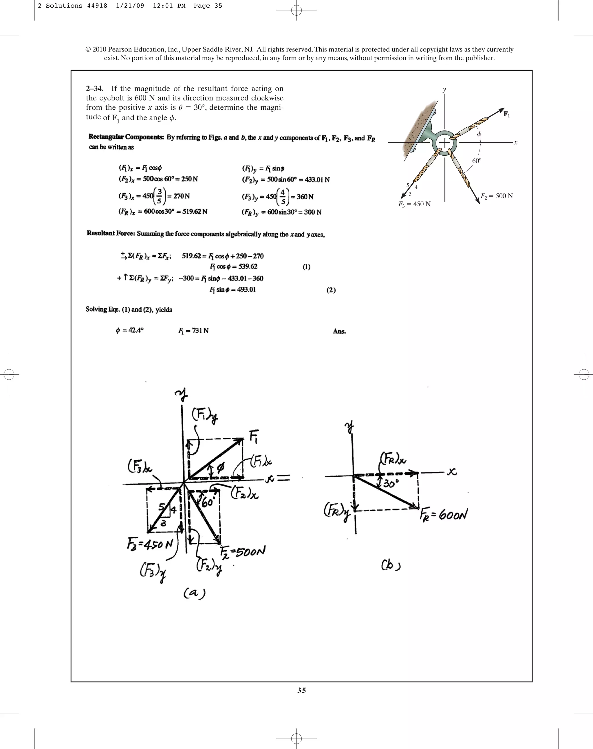 Hibbeler – Engineering Mechanics – Statics 12th Edition Solution Manual | PDF