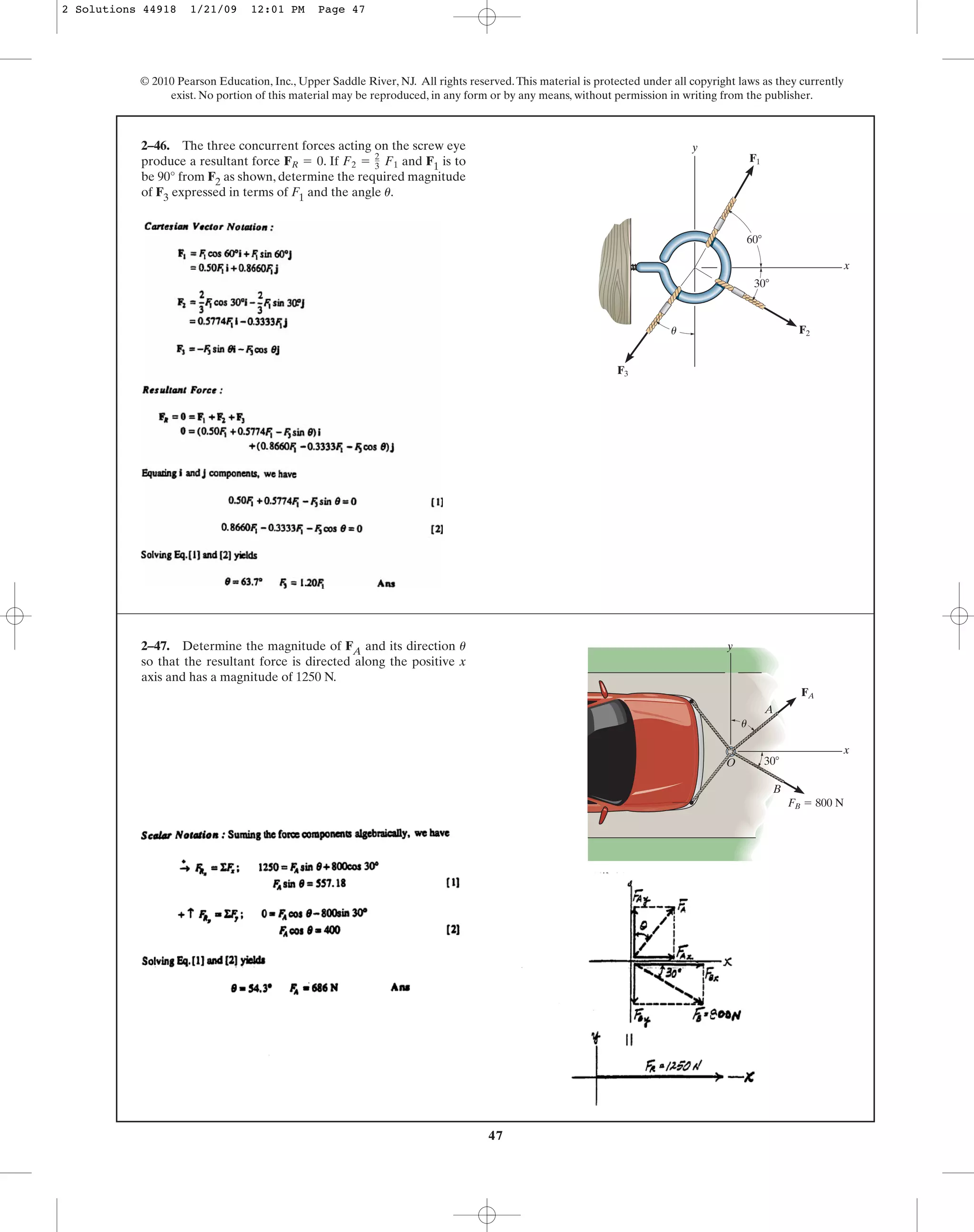 Hibbeler – Engineering Mechanics – Statics 12th Edition Solution Manual | PDF